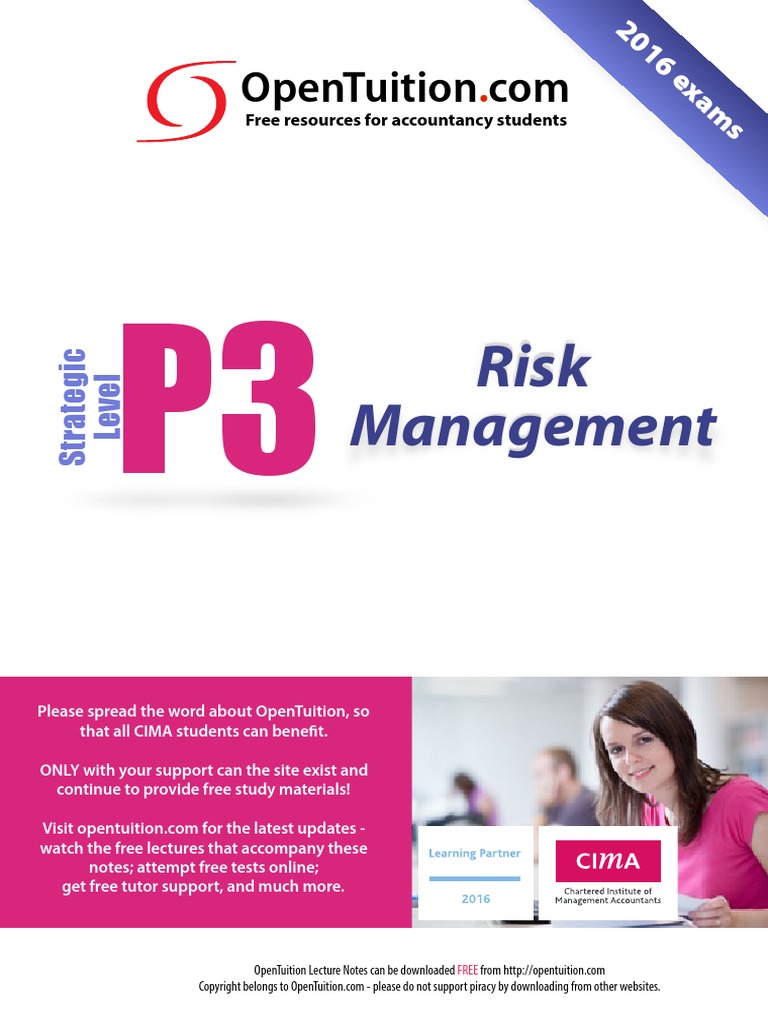 Cima p3 Notes | PDF | Risk | Standard Deviation