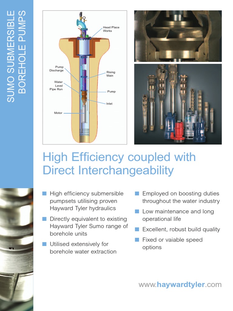 Sumo Submersible Borehole Pumps PDF | PDF | Pump | Reliability Engineering