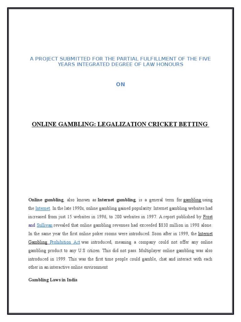 Online Gambling | PDF | Sports Betting | Gambling