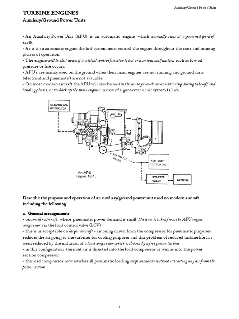 Auxiliary and Ground Power Units | PDF