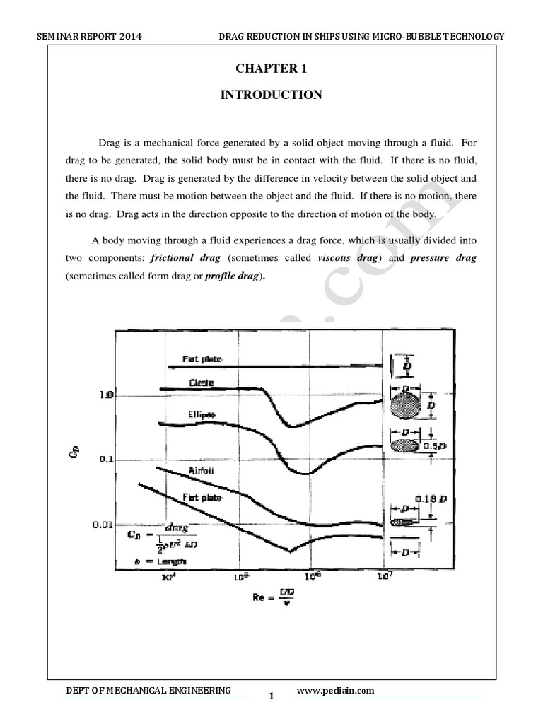 Drag Reduction in Ships | PDF | Drag (Physics) | Turbulence