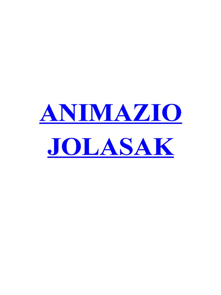 Animazio Jolasak | PDF