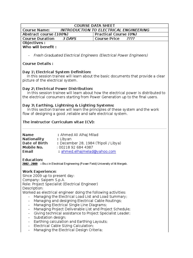 Introduction To Electrical Engineering | PDF