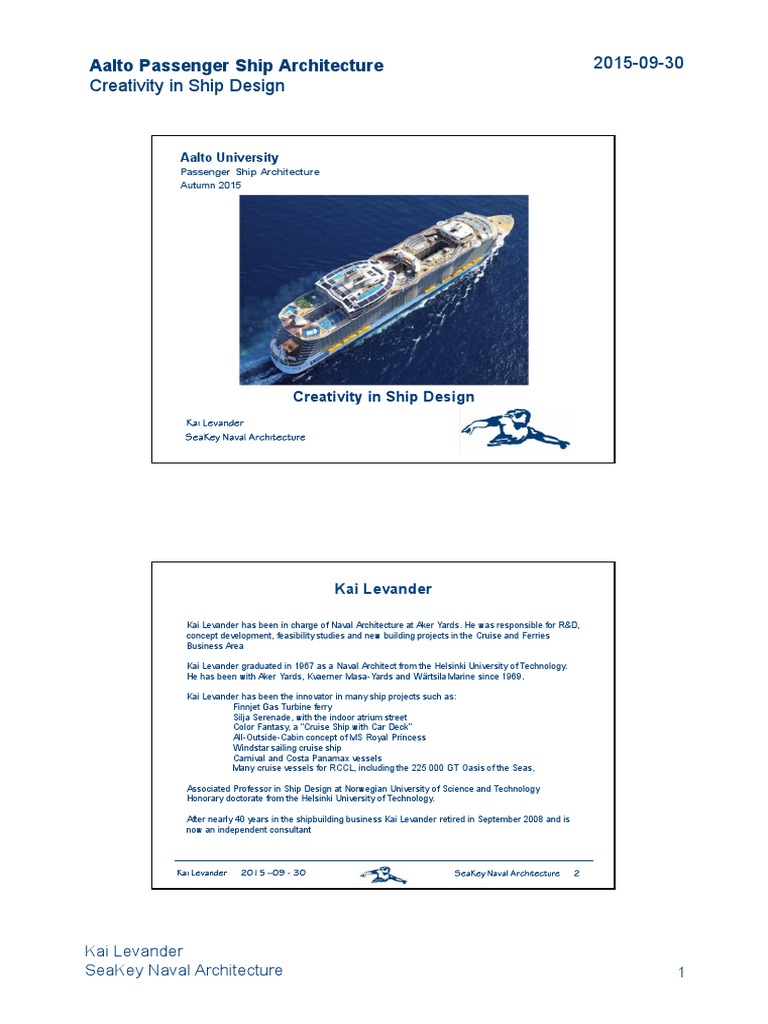 Creative Passenger Ship Design | PDF | Tonnage | Ships