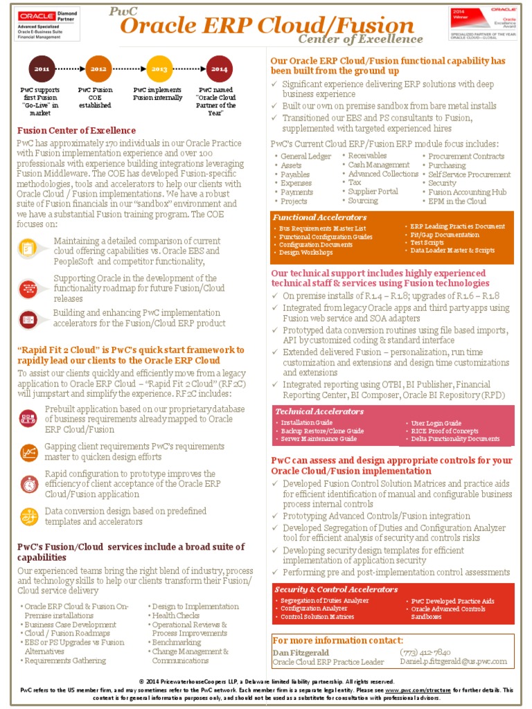 PWC COE | PDF | Enterprise Resource Planning | Oracle Corporation