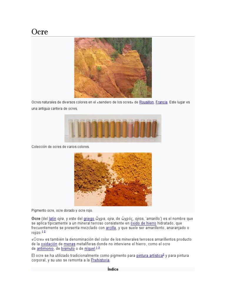 Ocre | PDF | Materiales artisticos | Color