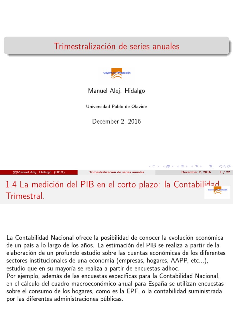 Chowlin Trismestralización de Series Anuales | PDF | Producto Interno ...