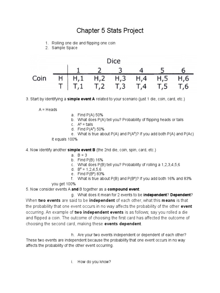 Chapter 5 Stats Project | PDF