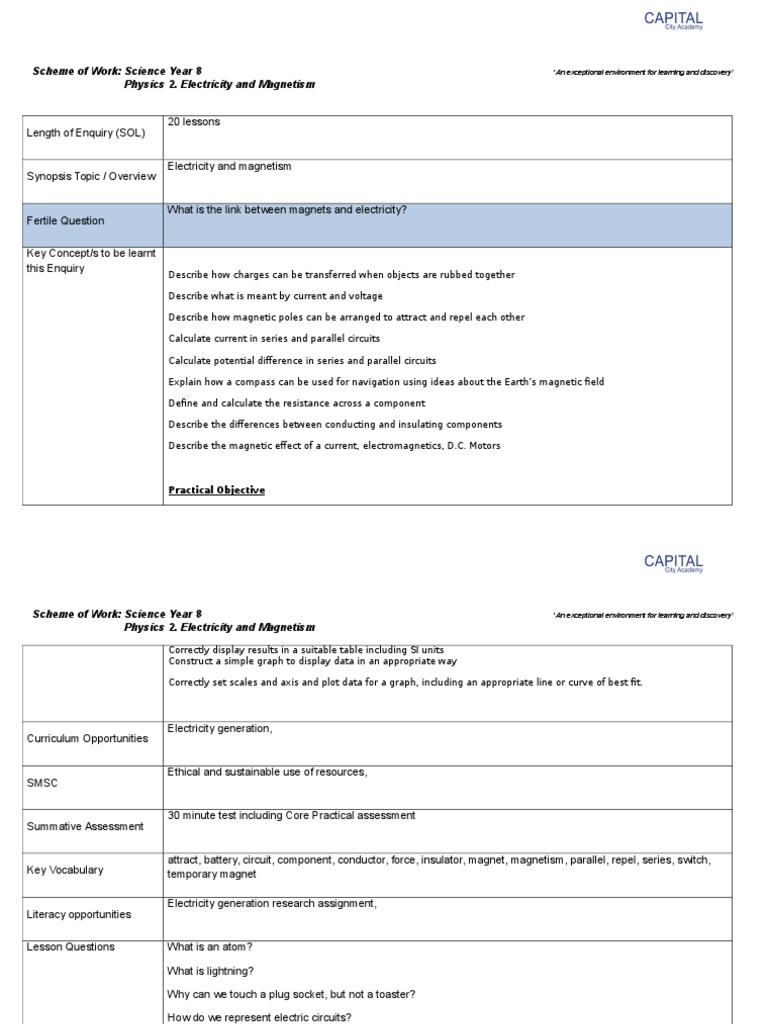 Y8 Physics 2 Sol | PDF | Series And Parallel Circuits | Voltage