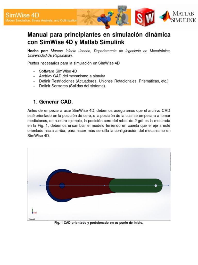 Guía de Simulación con SimWise 4D | PDF | Point and Click | Archivo de ...