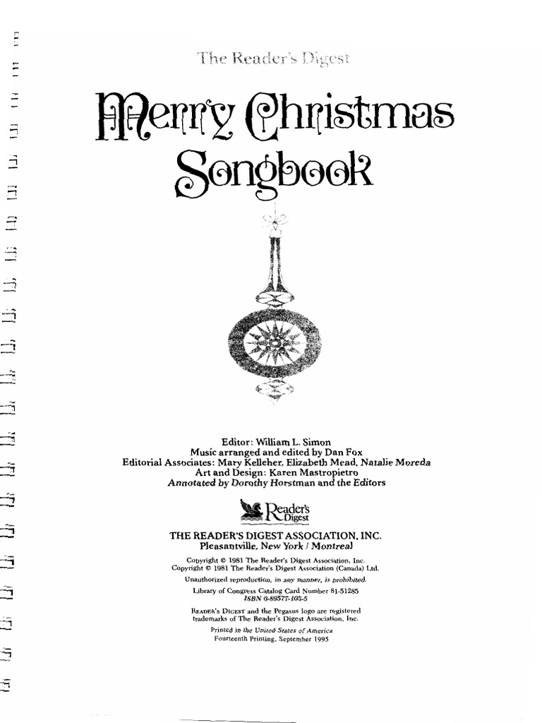 Merry Christmas Songbook | PDF