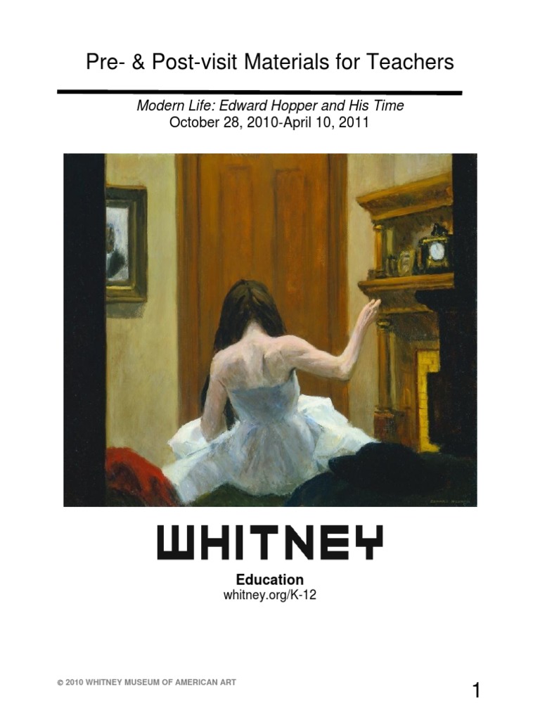 Edward Hopper Teacher Guide | PDF | Communication Design | Art Movements