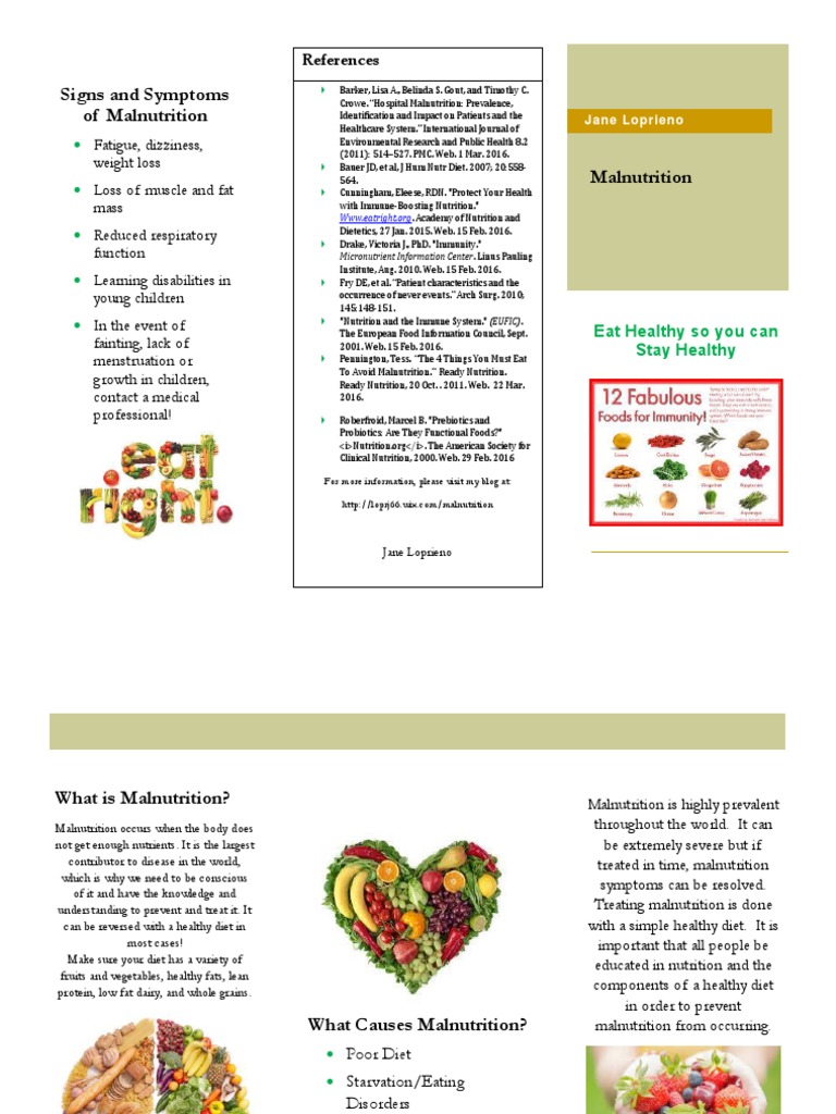 Malnutrition Brochure | PDF