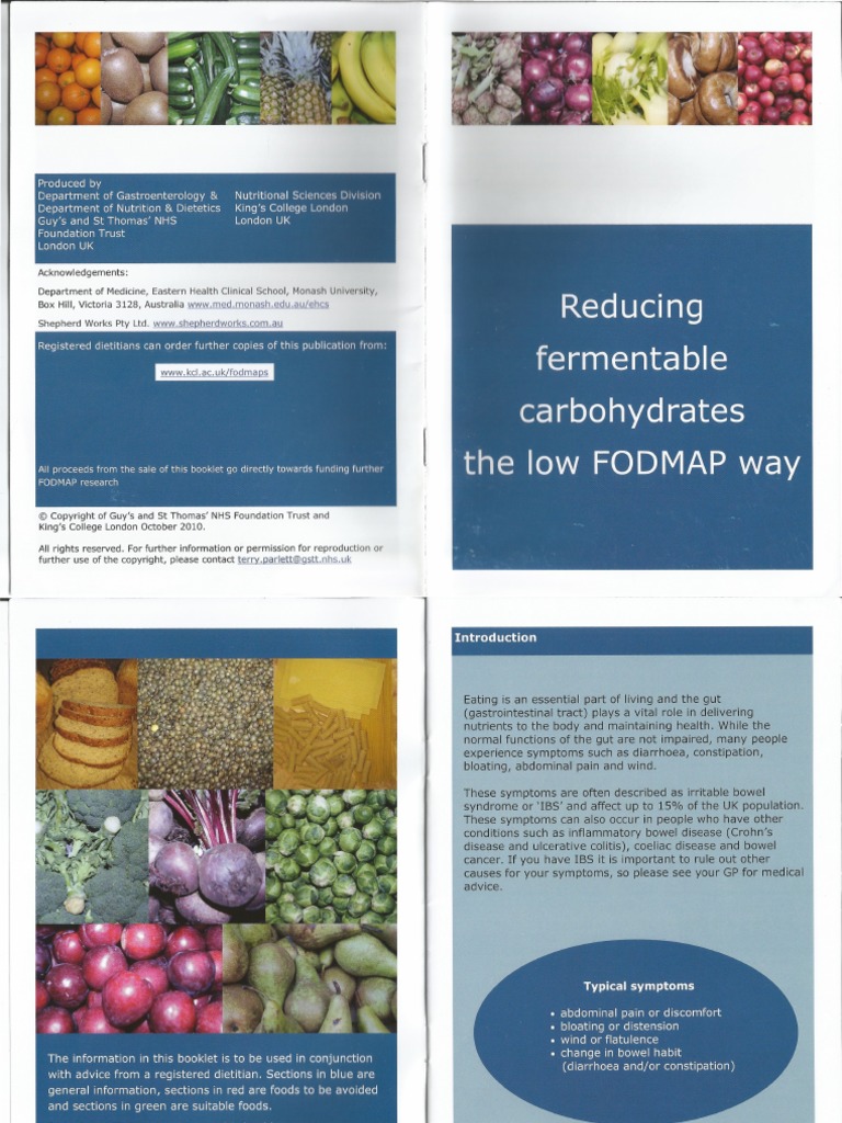 Reducing Fodmaps | PDF | Irritable Bowel Syndrome | Bloating