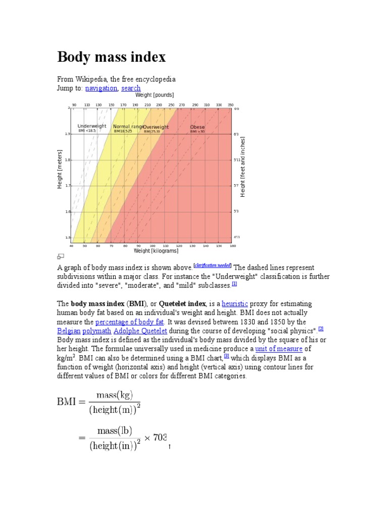 Body Mass Index | PDF | Body Mass Index | Body Shape