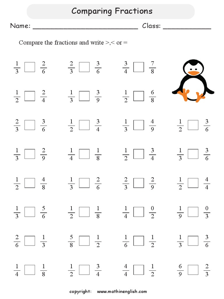 Comparingfractions P3 | PDF | Computers