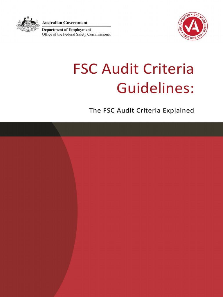 FSC Audit Criteria Guidelines Overview | PDF | Audit | Risk