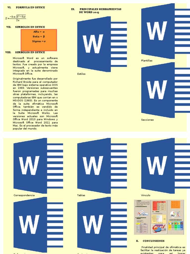 Creación de Trípticos en Microsoft Office | PDF | Microsoft Office ...