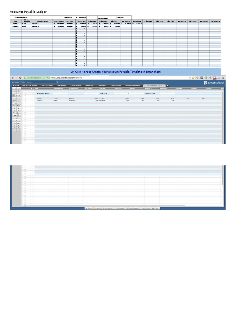 Accounts Payable Ledger Template | PDF