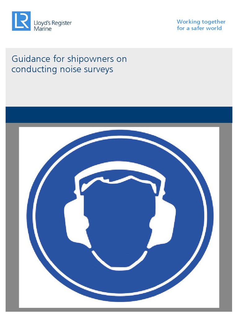 Guidance For Shipowners On Conducting Noise Surveys | PDF | Waves | Sound