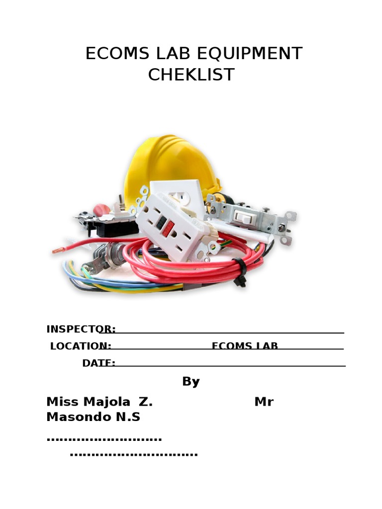 Ecoms Lab Equipment Cheklist | PDF