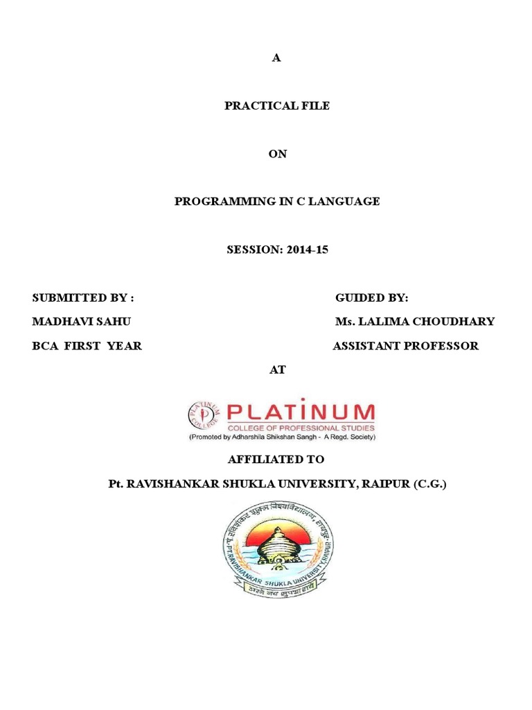 C File | PDF | Computer Science | Computer Programming C File | PDF | Computer Science | Computer Programming