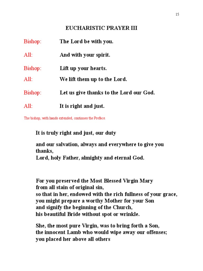 Eucharistic Prayer III | PDF | Sacrifice | Christian Behaviour And ...