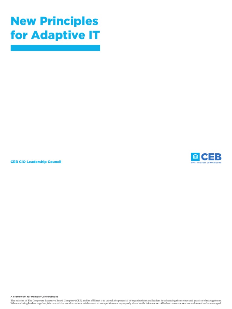 Ceb New Principles For Adaptive It | PDF | Strategic Management ...