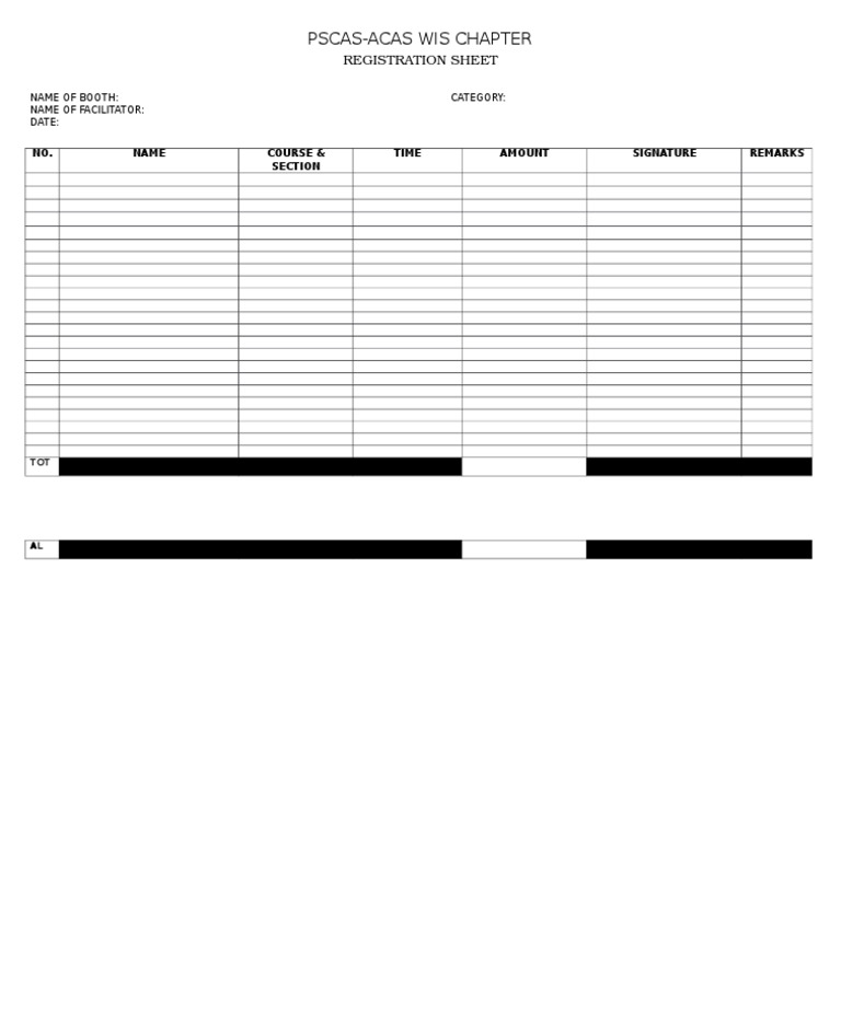 Reg Sheet | PDF