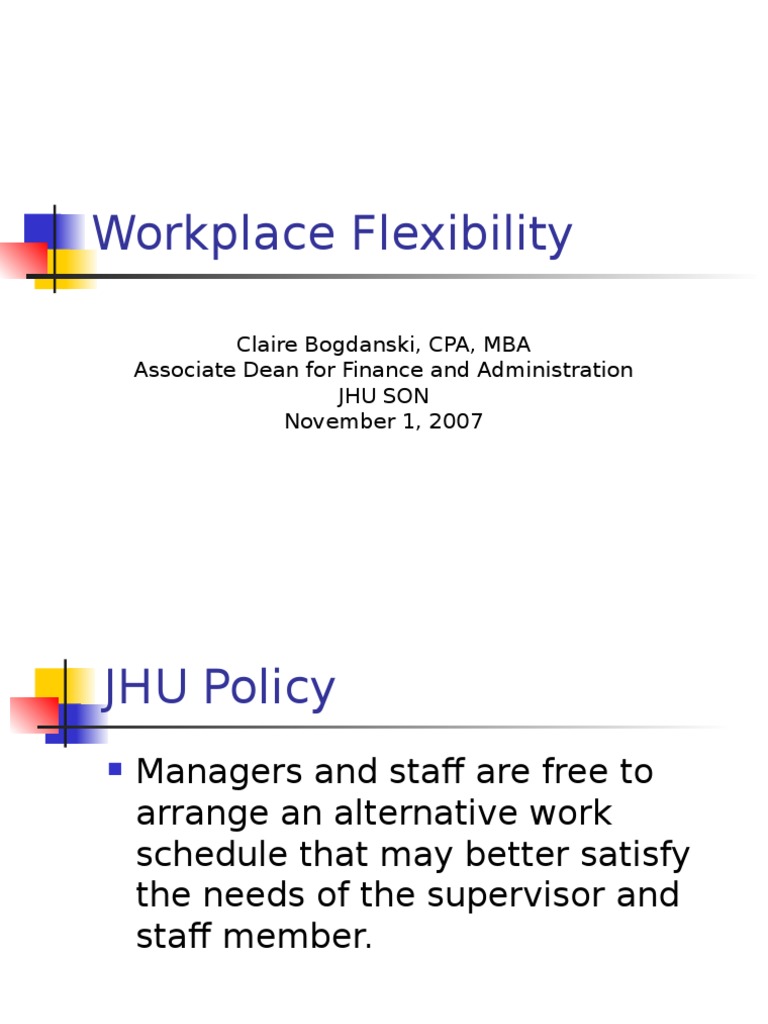Workplace Flexibility Options Explained | PDF