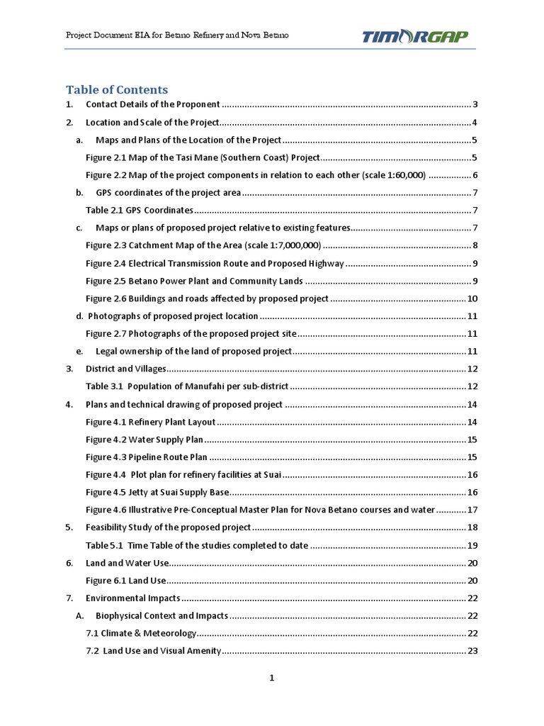 Project Doc For SEMA-Final, Refinery & Nova Betano | PDF | Groundwater ...