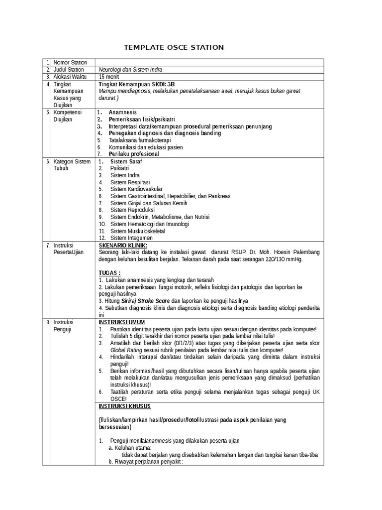Soal Stroke Osce2 | PDF