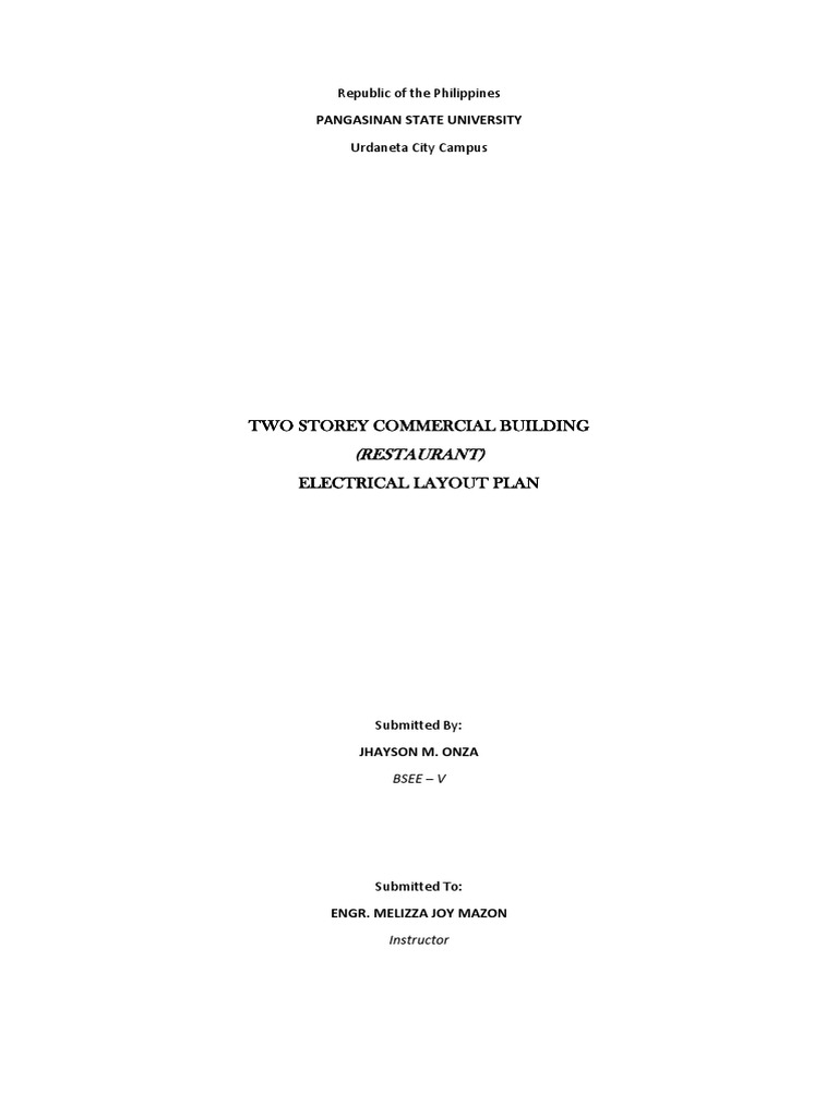 Two Storey Commercial Building Electrical Layout Plan PDF | PDF | Watt ...