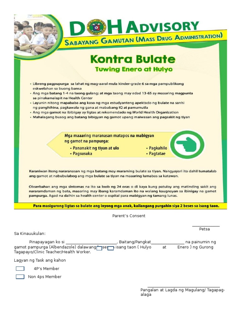 Parent Consent Kontra Bulate | PDF