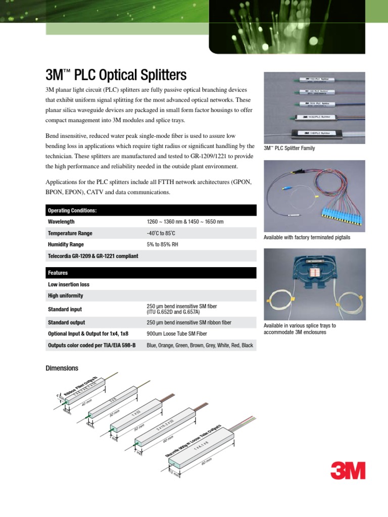 Optical Splitter Loss | PDF | Optical Fiber | Telecommunications