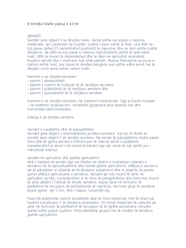 E Drejta Civile Pjesa e II | PDF