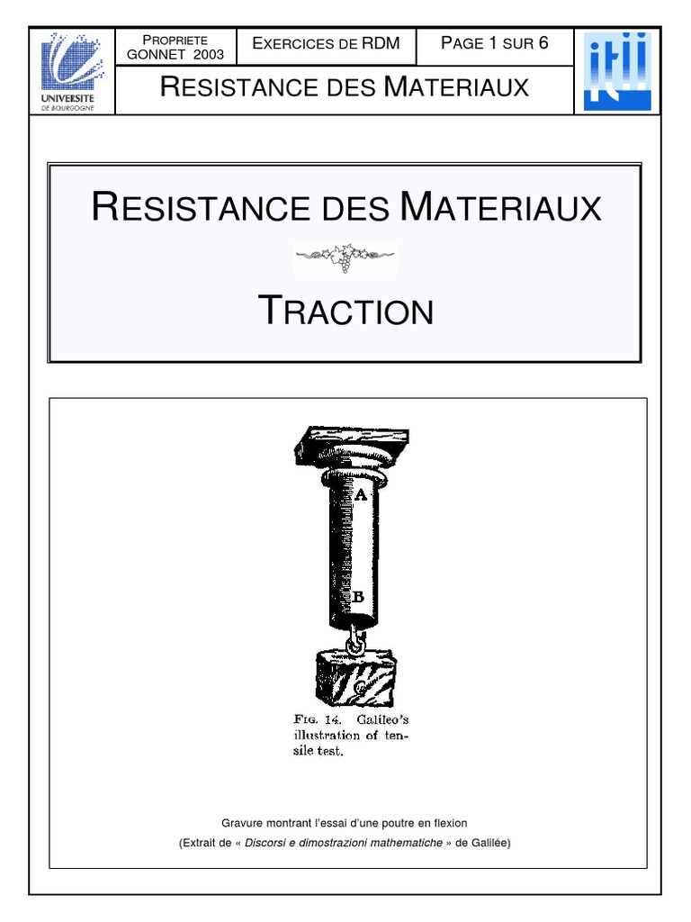 030-RDM TD Traction - 2003 | PDF | Résistance des matériaux | Science des matériaux