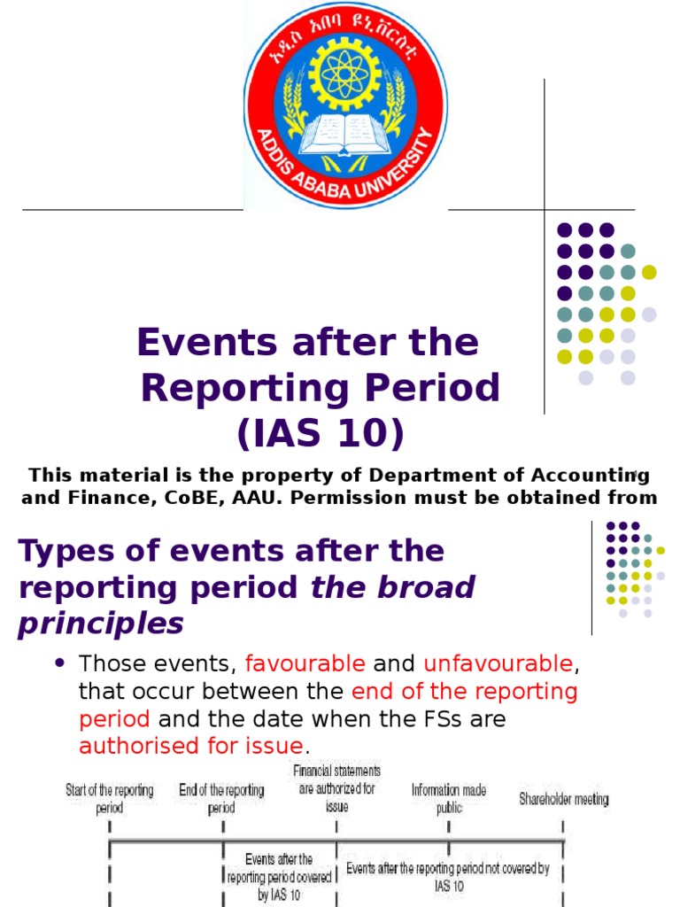 IAS 10: Events After Reporting Period | PDF | Financial Statement ...