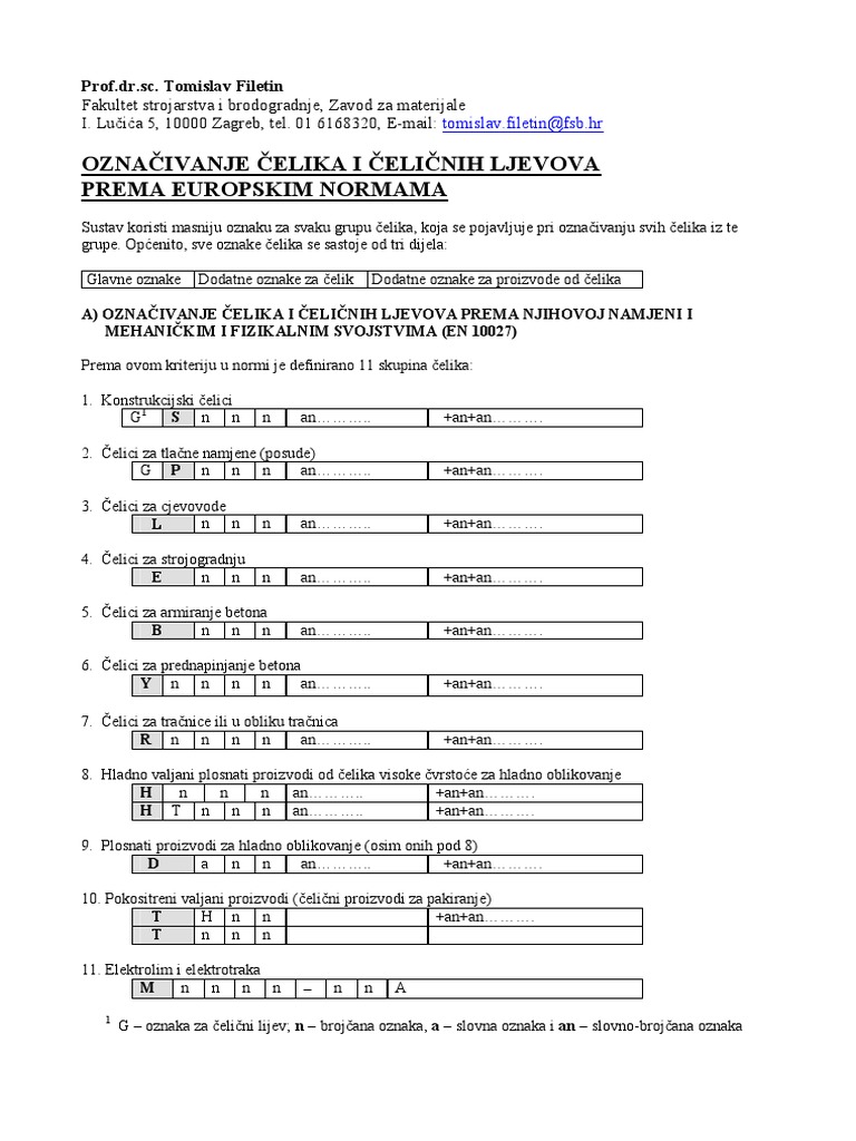 Oznacavanje Celika Prema EU Normama PDF | PDF