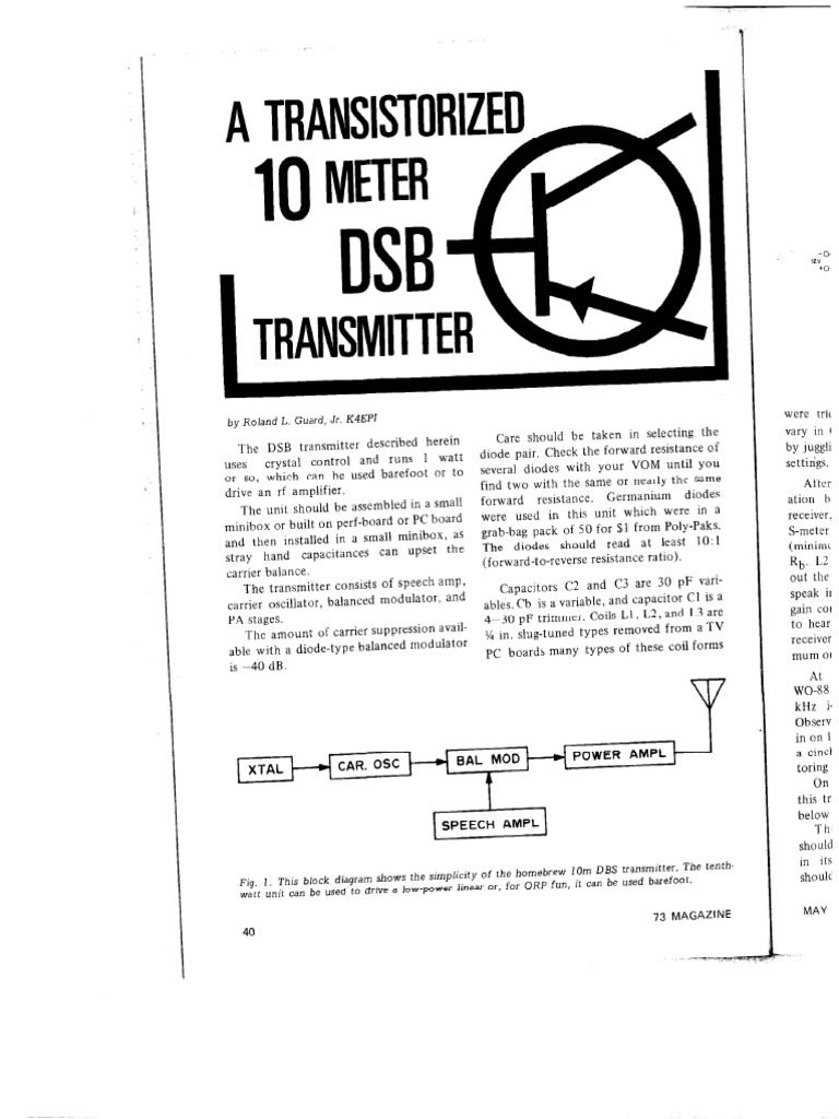 10M DSB Transceiver | PDF