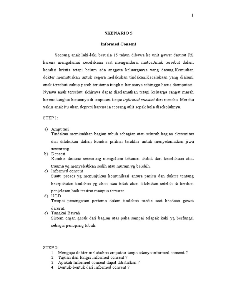 Contoh Laporan Informed Consent | PDF