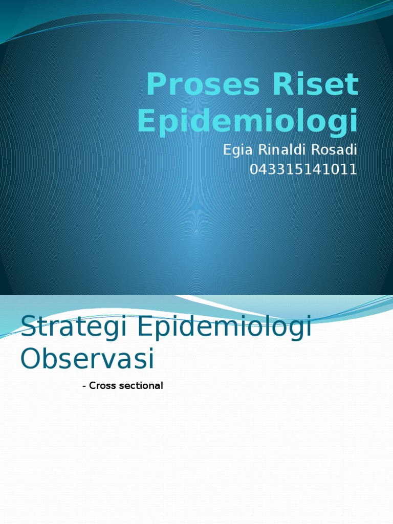 Proses Riset Epidemiologi Nu Egia | PDF
