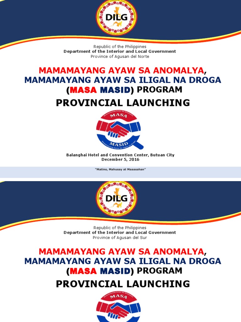 Tarp Design - MASA MASID Provincial Launching | PDF