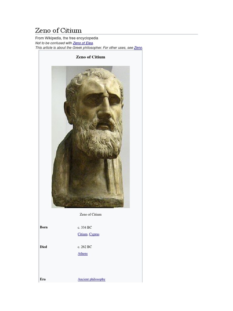 Zeno of Citium | Hellenistic Philosophy | Ancient Greek Philosophy