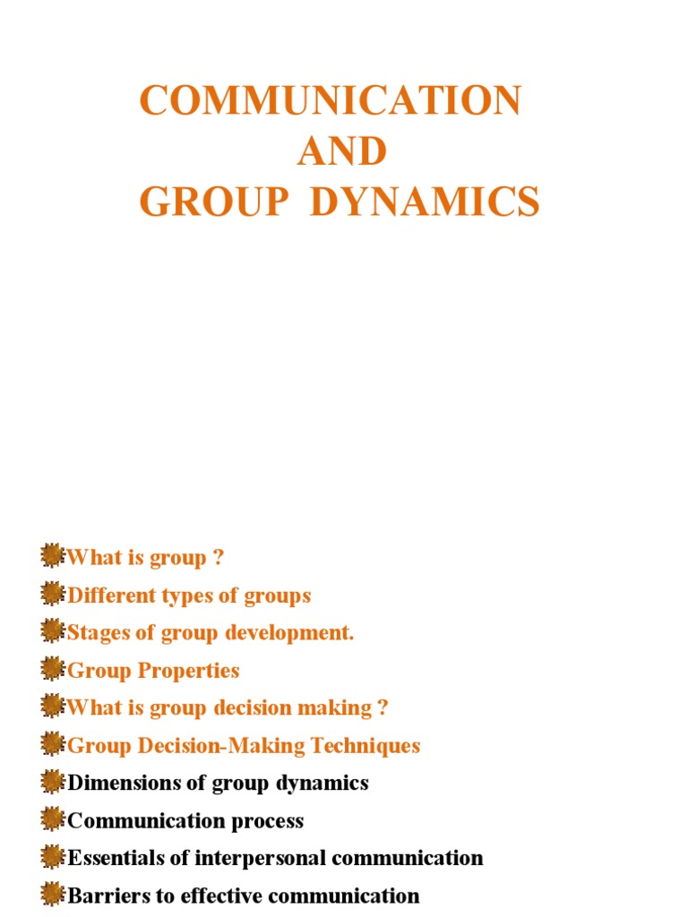 Communication AND Group Dynamics | PDF | Norm (Social) | Communication