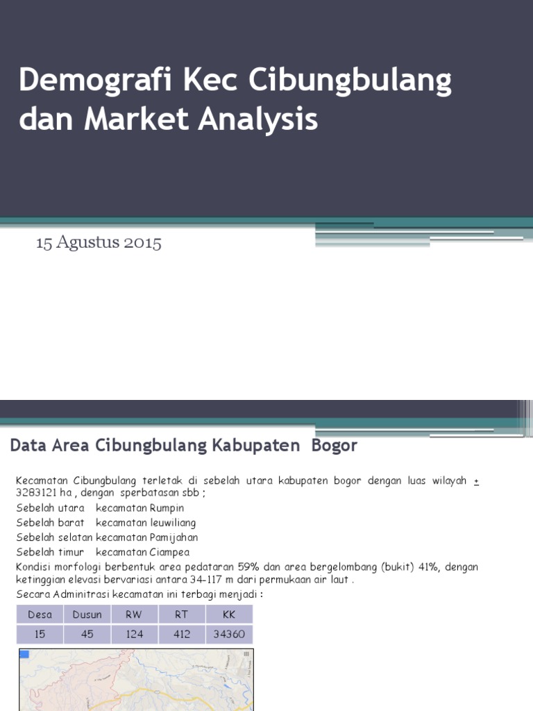 Demografi Cibungbulang - Ano | PDF
