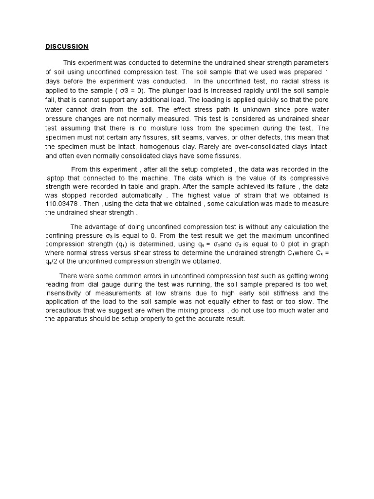 Lab Soil Uct | PDF | Strength Of Materials | Soil Mechanics