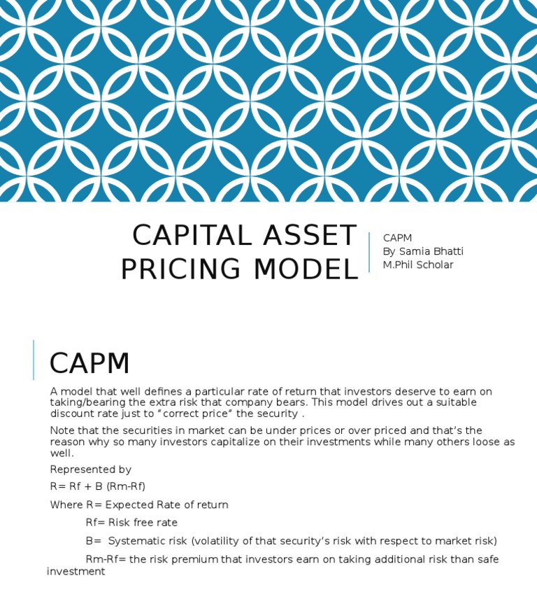 CAPM | PDF
