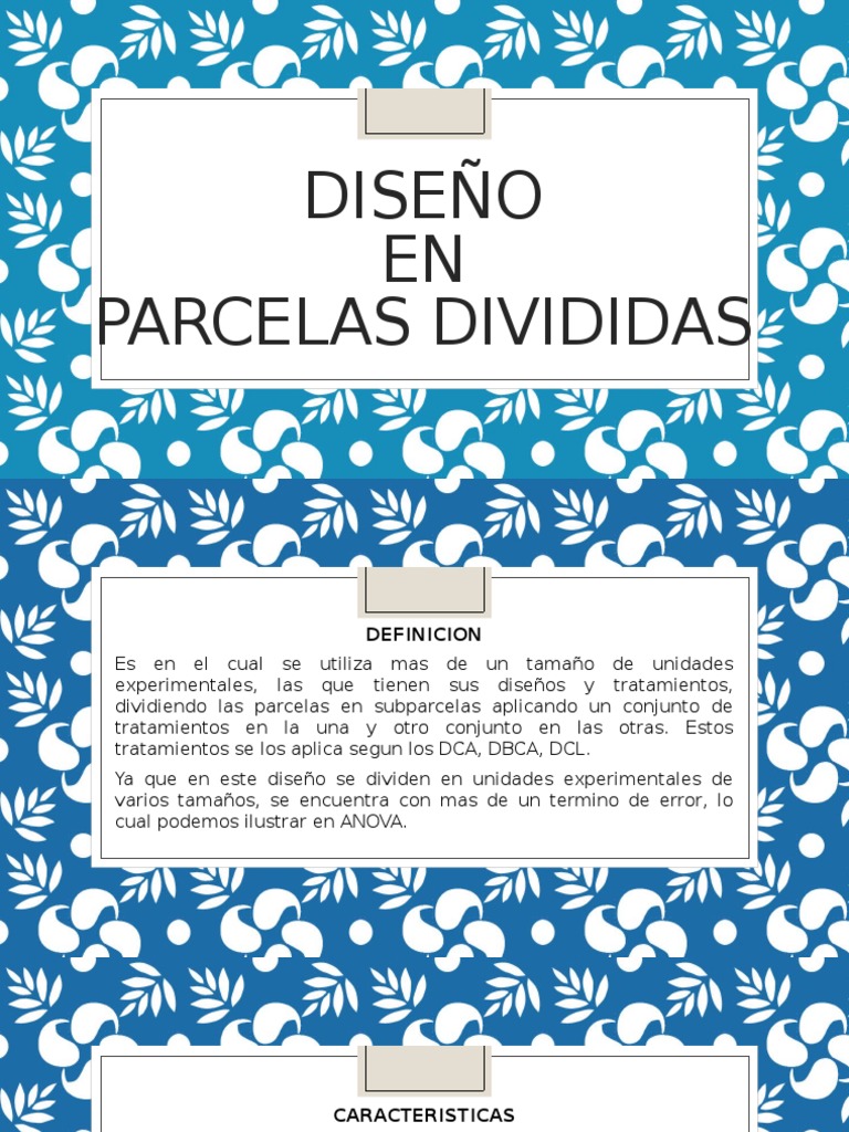 Diseno en Parcelas Divididas | PDF