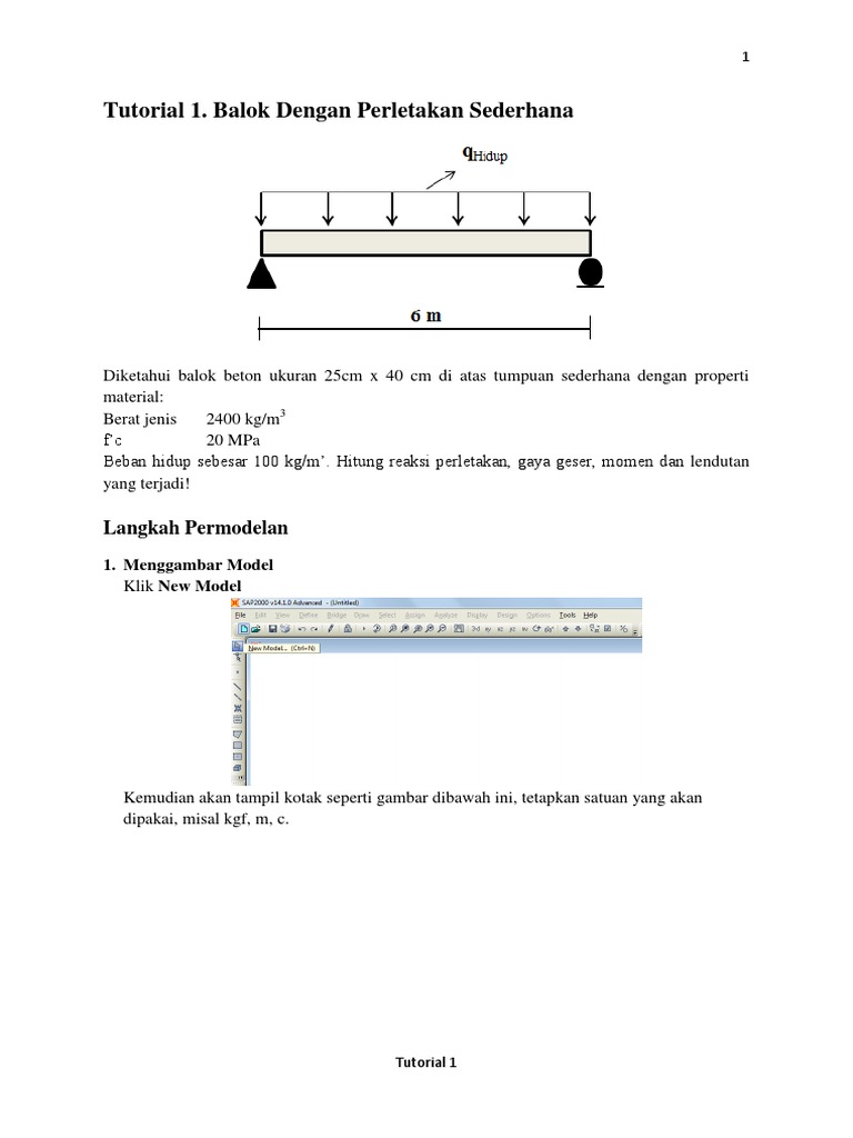 Modul Belajar Sap2000 | PDF